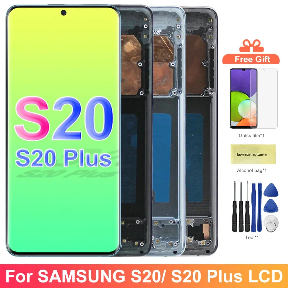 Super-AMOLED-Screen-for-Samsung-Galaxy-S20-G980-G980F-for-Samsung ...