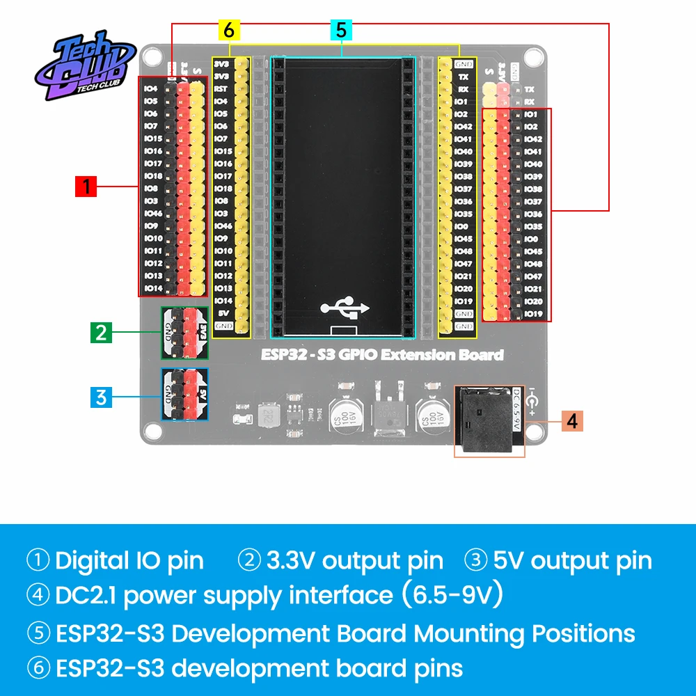 Esp32 S3 Gpio Expansion Board Module For Esp32 Development Board For Electronic Component Kit