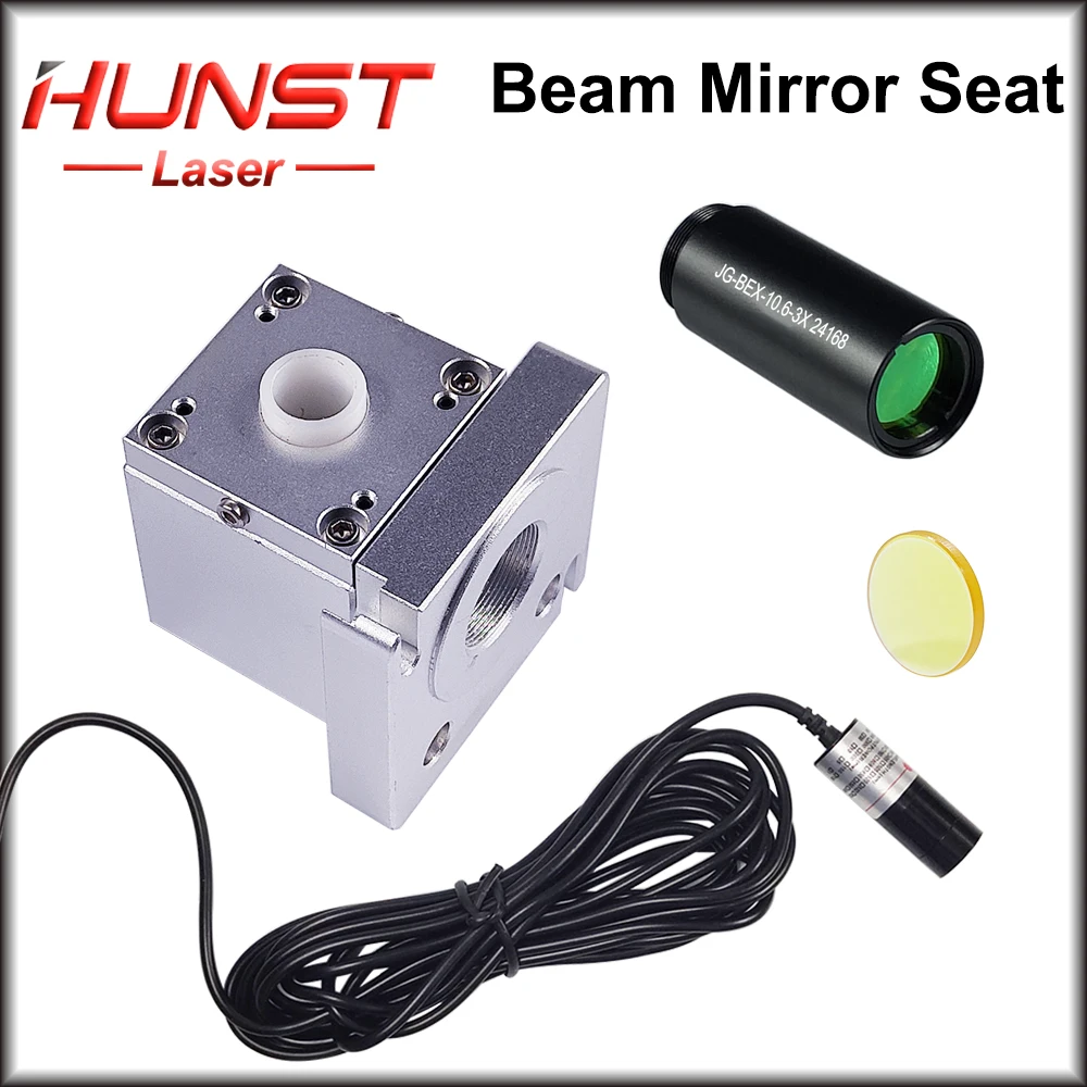 HUNST CO2 Laser Beam Mirror Seat Is Equipped with Red Light Indicator Beam Combining Mirror ...