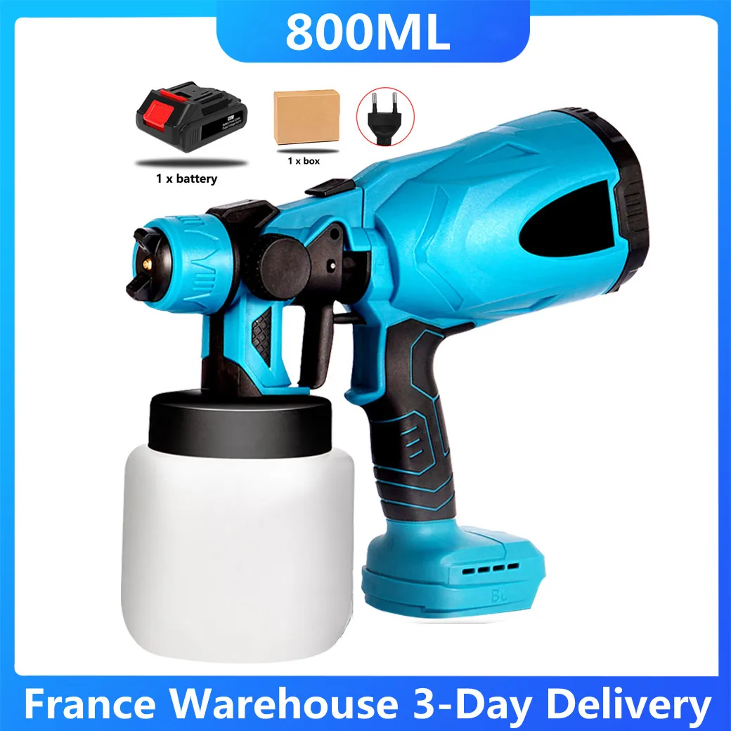 Electric-Spray-Gun-800ML-High-Power-Cordless-Handheld-Electric-Paint ...