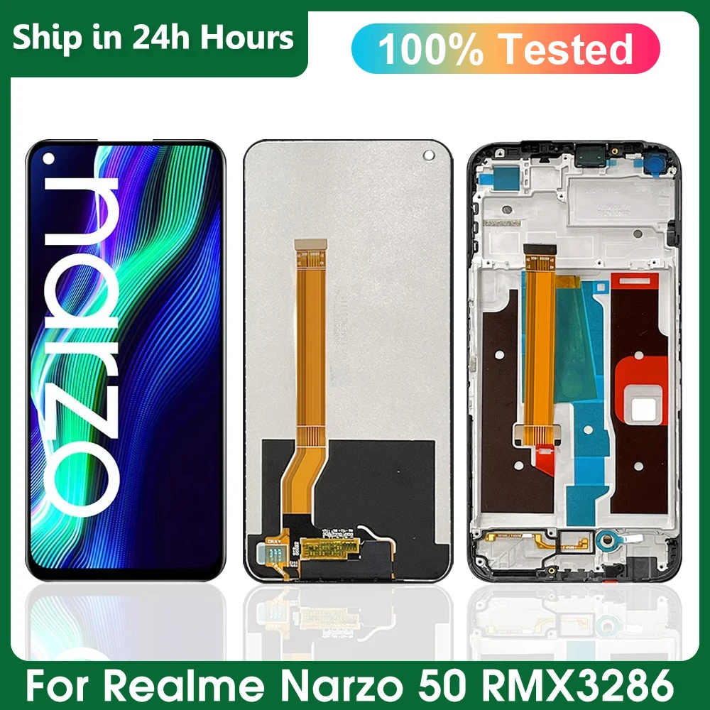 6-6-Screen-For-Realme-Narzo-50-LCD-Display-With-Frame-Touch-Panel ...