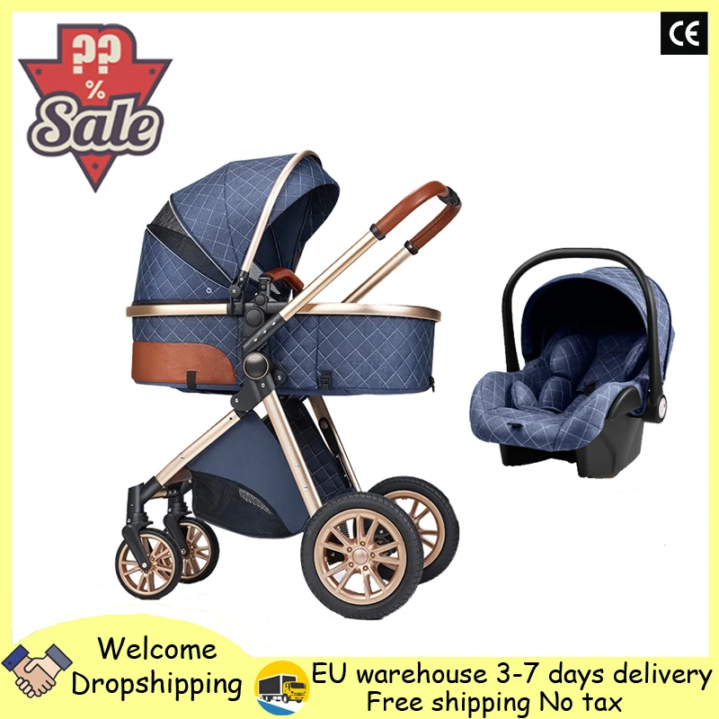 Luxury Baby Stroller 2 1 Babyfond | Luxury Baby Carriage 3 Wheels ...