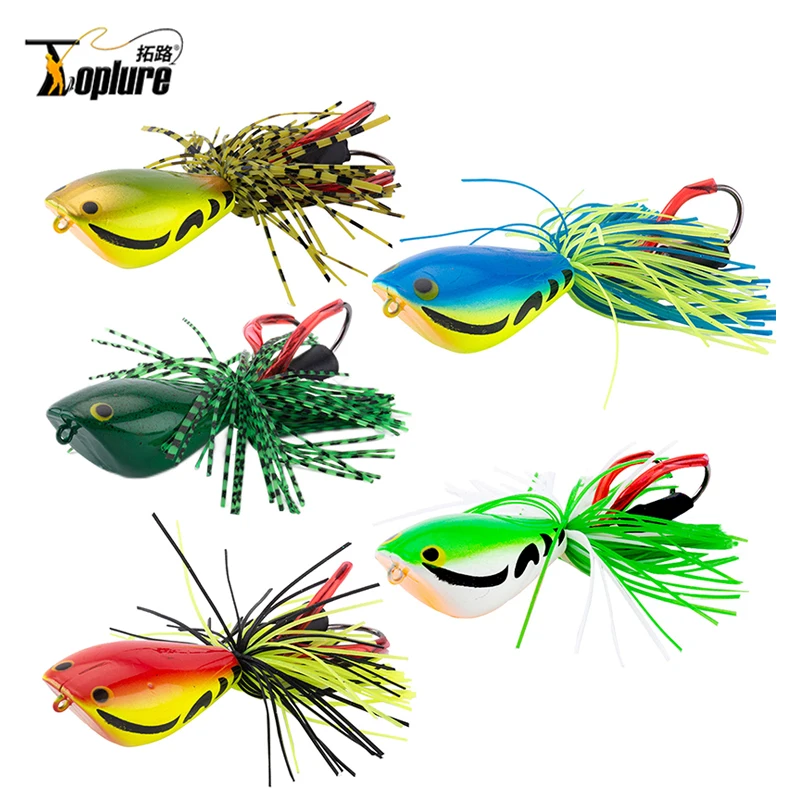 TOLU Frog Lure 9g 83mm 15 Color Hard Fishing Lures Double Hooks Top ...