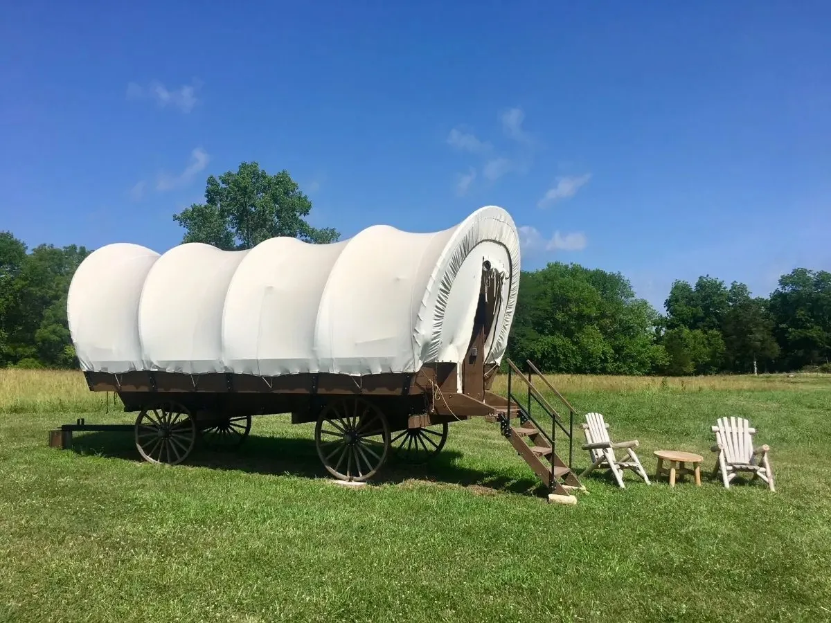 High end homestay hotel luxury wagon tent removable wagon carriage tent ...