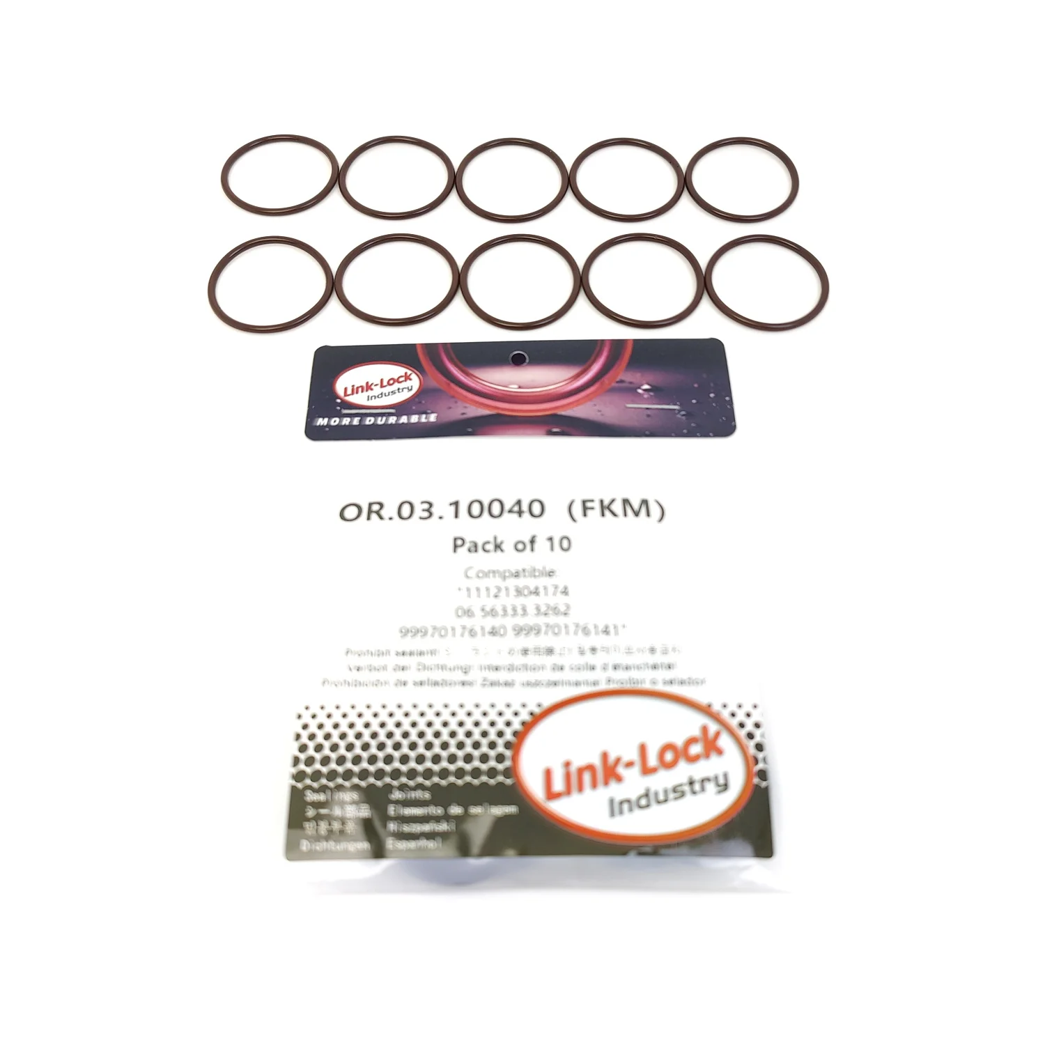 10PCS OR.03.10040 FKM Viton Sealing O-Ring Kit of Spark Plug Sleeve ...