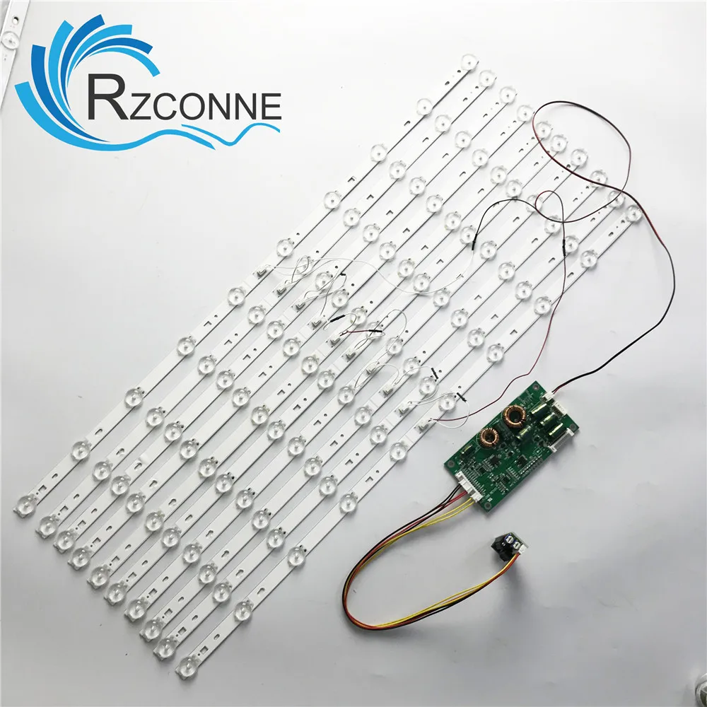 10pcs 615mm LED Backlight STRIP 10 Lamps Lens kit Aluminum Board ...