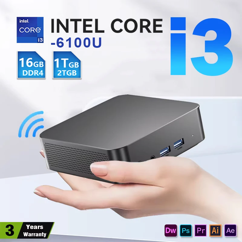 Mini pc i3 windows 11 Intel Core i3 6100U Mini ordenador 16GB RAM 512GB ...