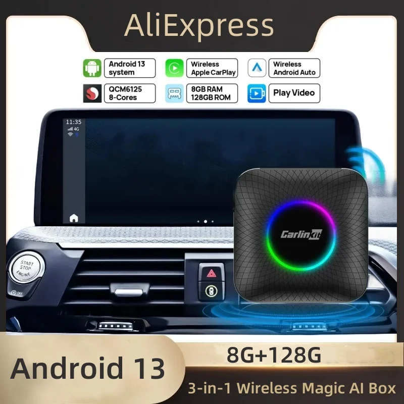 CarlinKit-CarPlay-Ai-TV-Box-Android-13-QCM6125-Wireless-Android-Auto ...