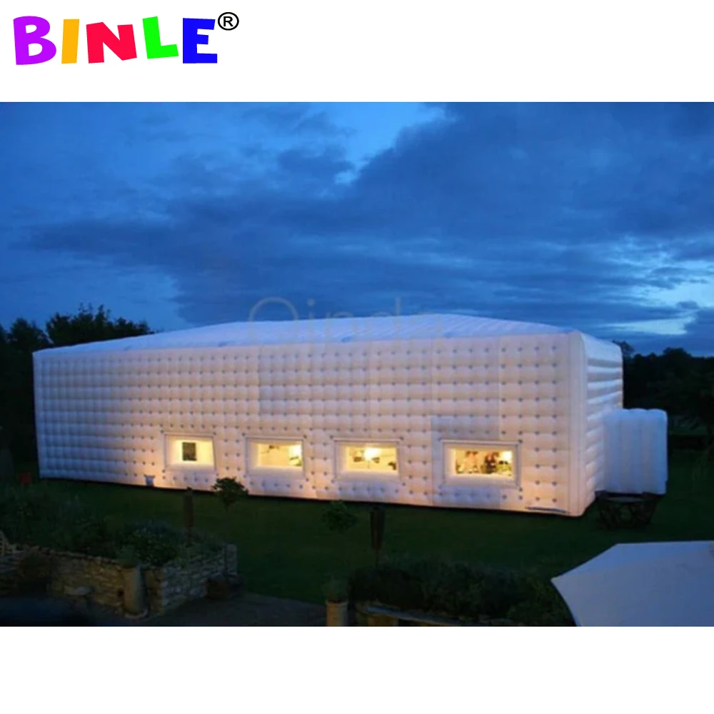 Tienda de cubo inflable con luz Led blanca grande para fiesta de boda ...