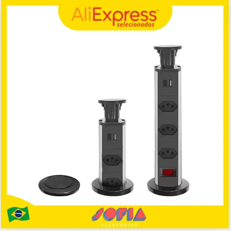 USB-C-Multiplug-Socket-Tower-Built-in-Design-for-Black-Color-Table ...