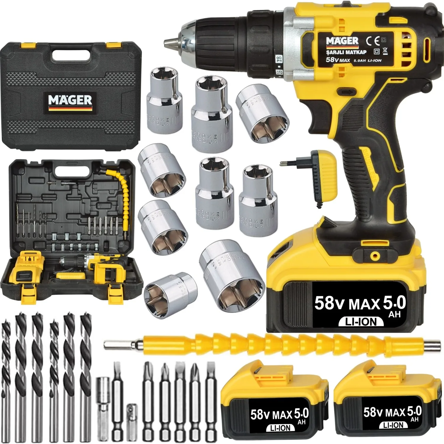 Mager-Power-Tools-Impact-Dual-Cordless-Drill-Screwdriver-Woodworking ...