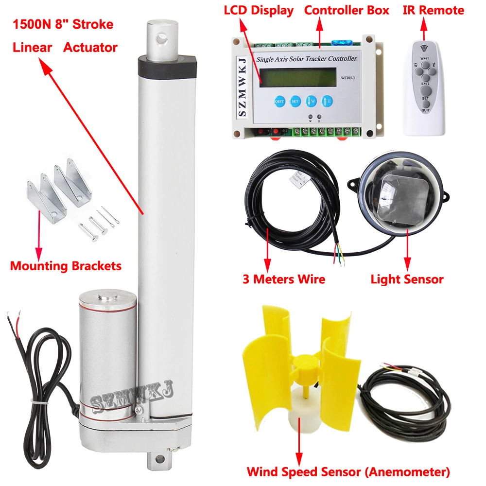 Electronic Solar Panel Tracking Single Axis LCD Solar Tracker ...