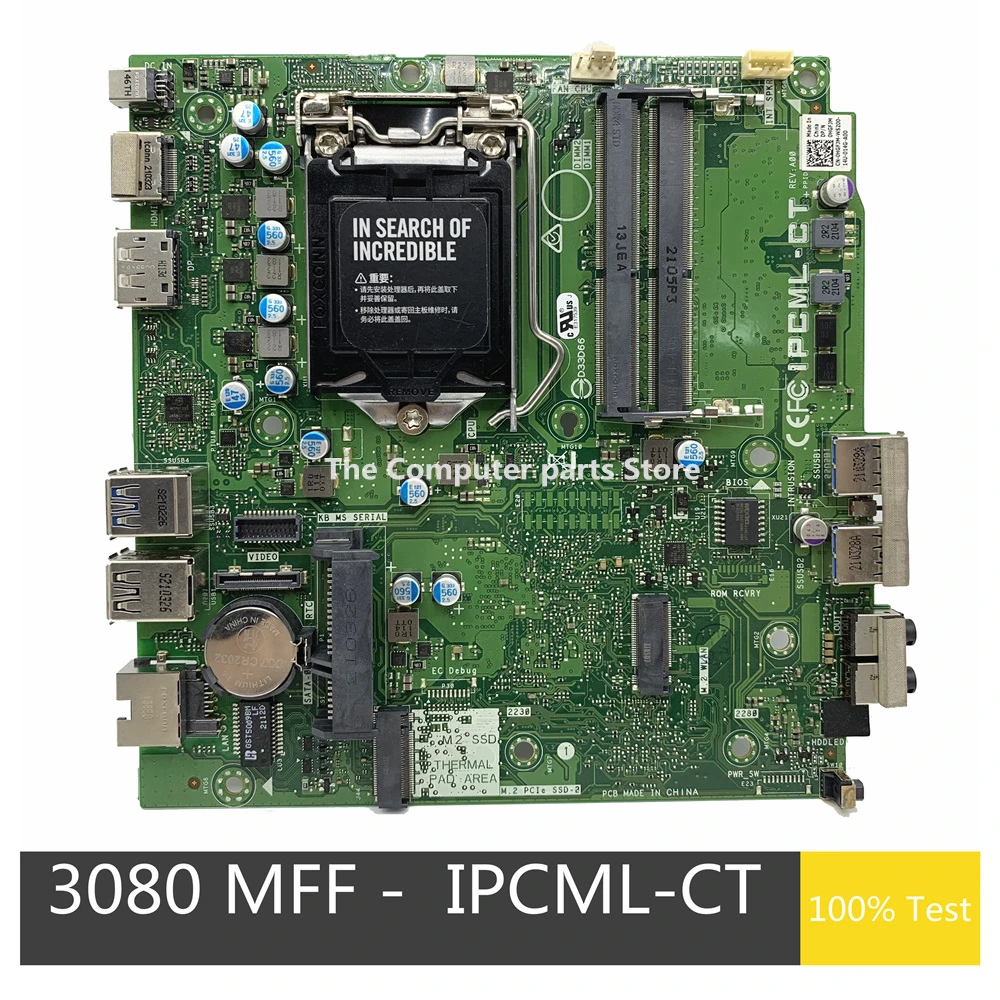 Original Para Dell Optiplex 3080 Motherboard LGA 1200 IPCML CT DDR4 QFP ...