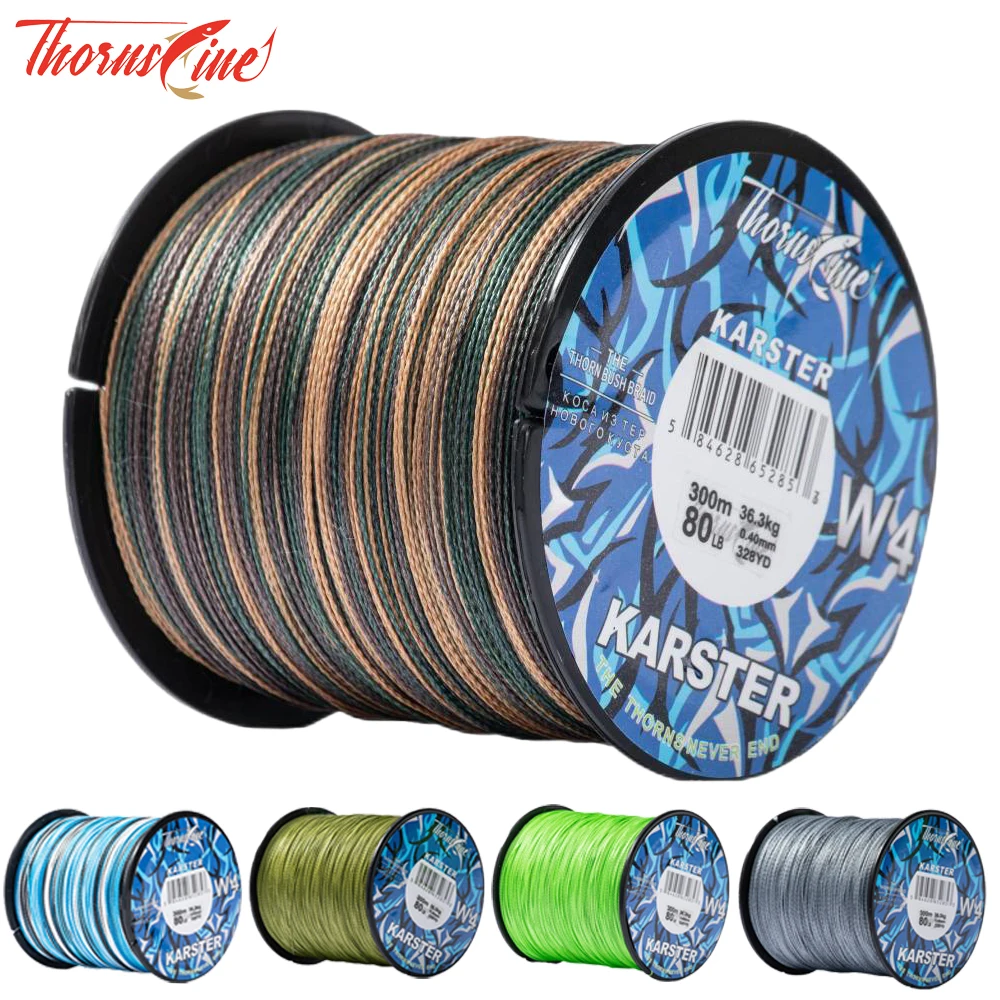300M-Moss-Camo-Braided-Carp-Fishing-Line-Super-Strong-4-Strands-Braided ...