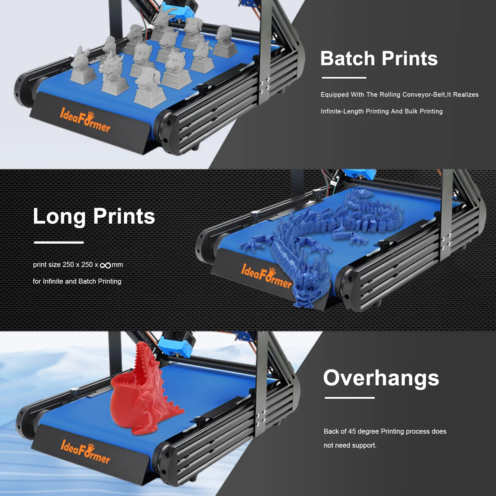 Ideaformer IR3 Conveyor Belt 3d Printer It Start Selling, 57% OFF