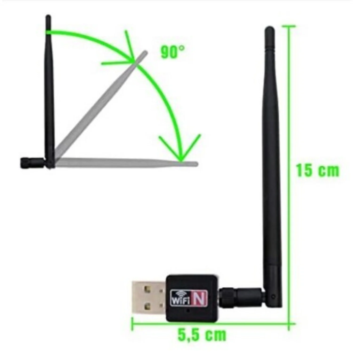 Antena Receptor sem fio USB WiFi, 900Mbps, 1200Mbps, PC, TV, Notebook ...