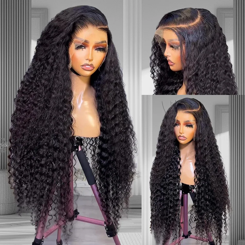 Perruque-Lace-Front-Wig-Br-silienne-Naturelle-Cheveux-Fris-s-Boucl-s ...