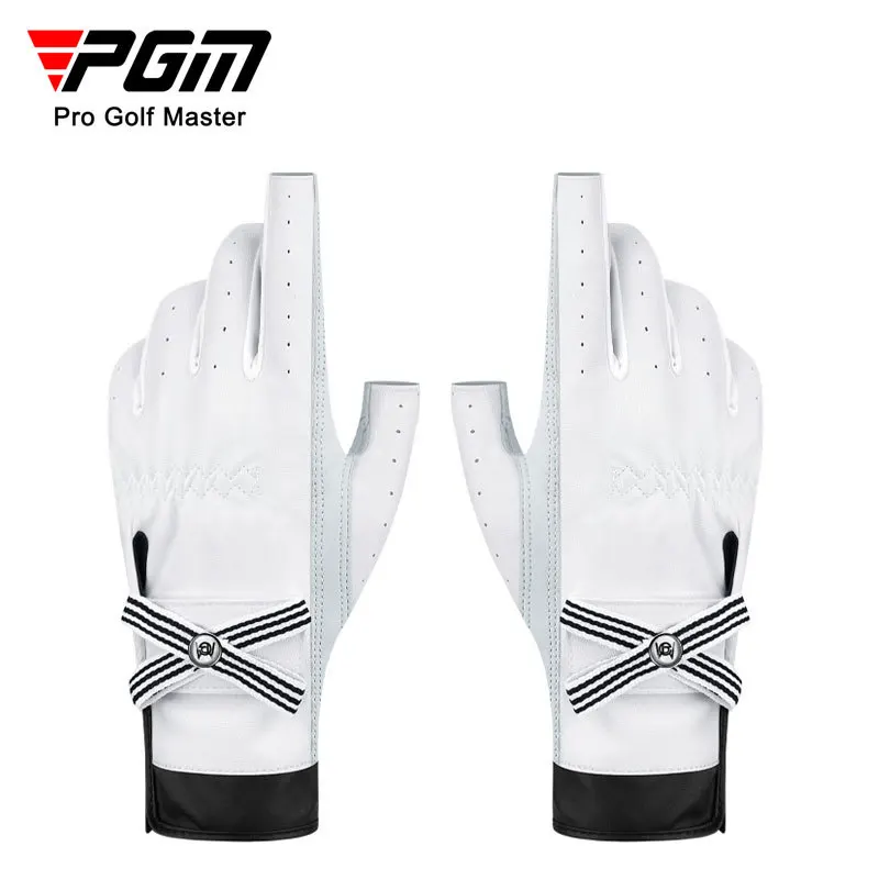 PGM Golf Gloves Women's Marked Open Finger Genuine Sheepskin Breathable ...