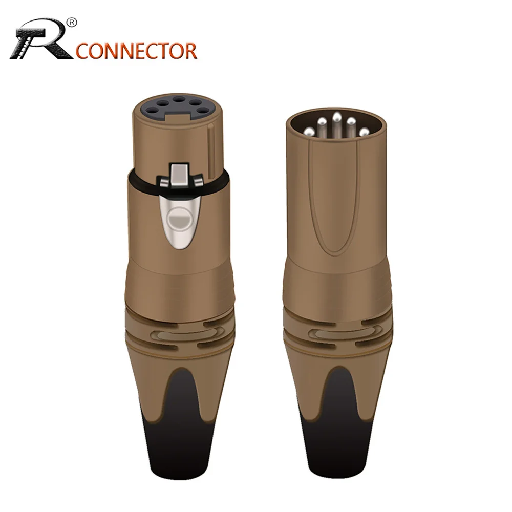 1pc-5Pin-XLR-Male-Female-Jack-Plug-Audio-Cable-Connector-Adapter-Solder ...