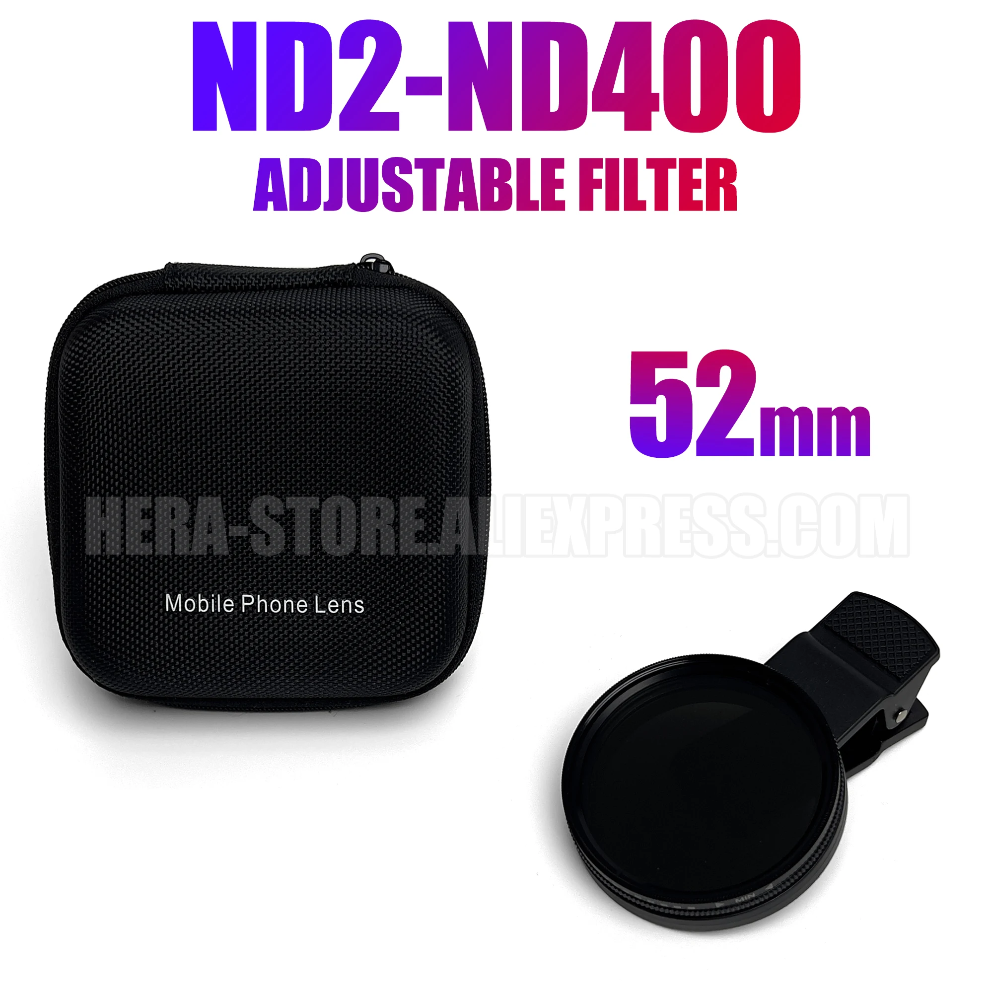 52MM-ND-Filter-ND2-ND400-Universal-Portable-Camera-Lens-Professional ...