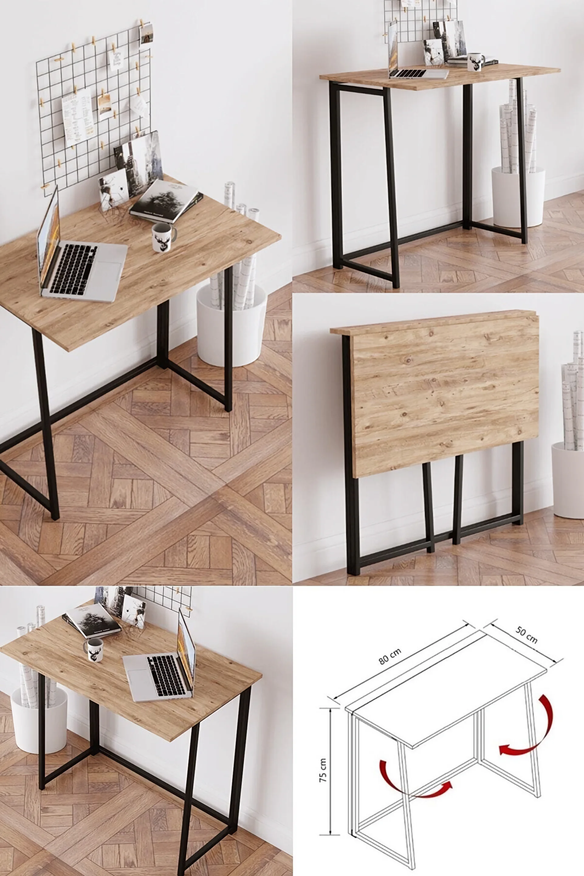 Work-Foldable-Practical-Desk-Computer-Desk-Drawing-Board-80x50-cm ...