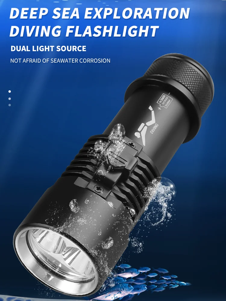 IPX8-Waterproof-High-End-Diver-Light-Diving-Flashlight-Lanterna-LED ...