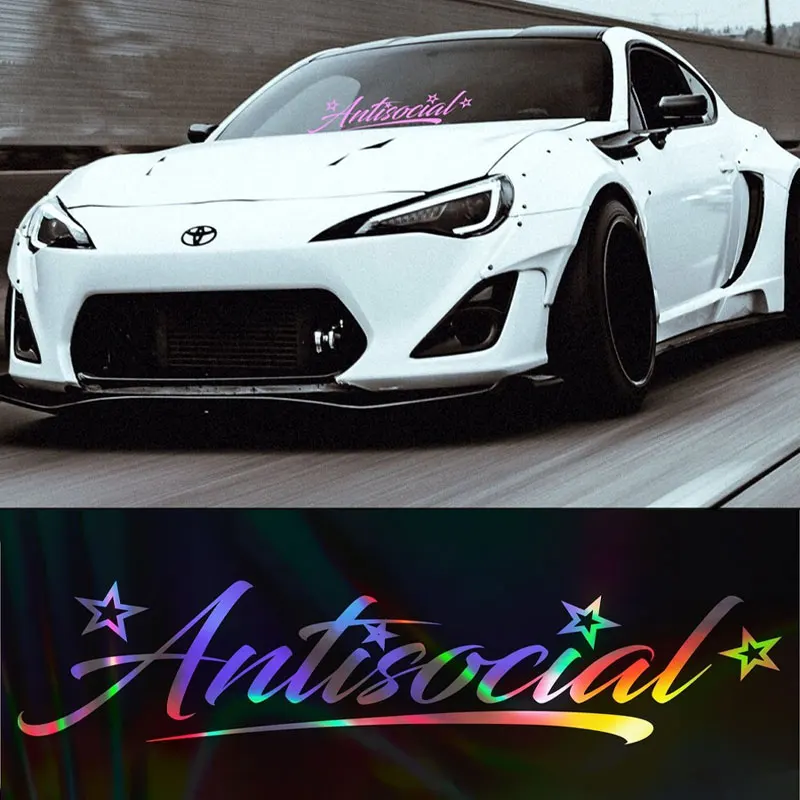 Antisocial Car Stickers JDM Windshield Banner Decoration Drift Stance ...