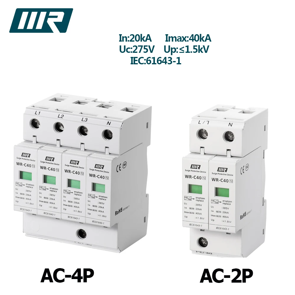 WROZ-dispositivo-de-protecci-n-contra-sobretensiones-C40-2P-4P-20kA-40kA-275V-440V-Surya ...
