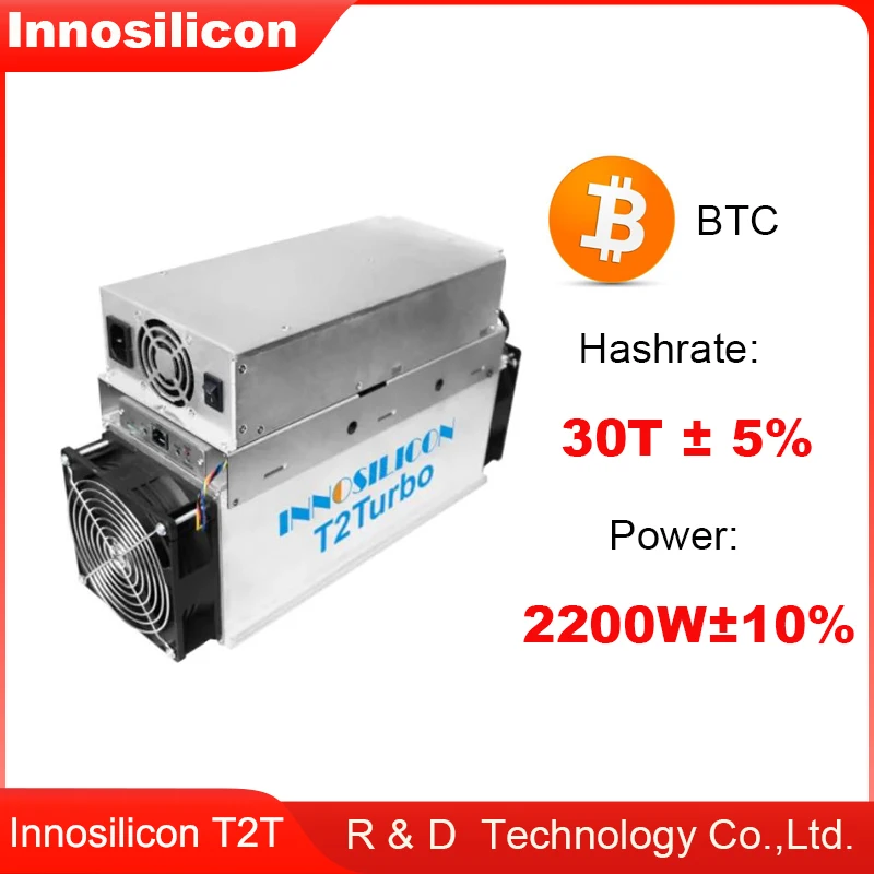 Used-Innosilicon-T2T-30T-BTC-Miner-Machine-2200W-Good-Condition-Free ...
