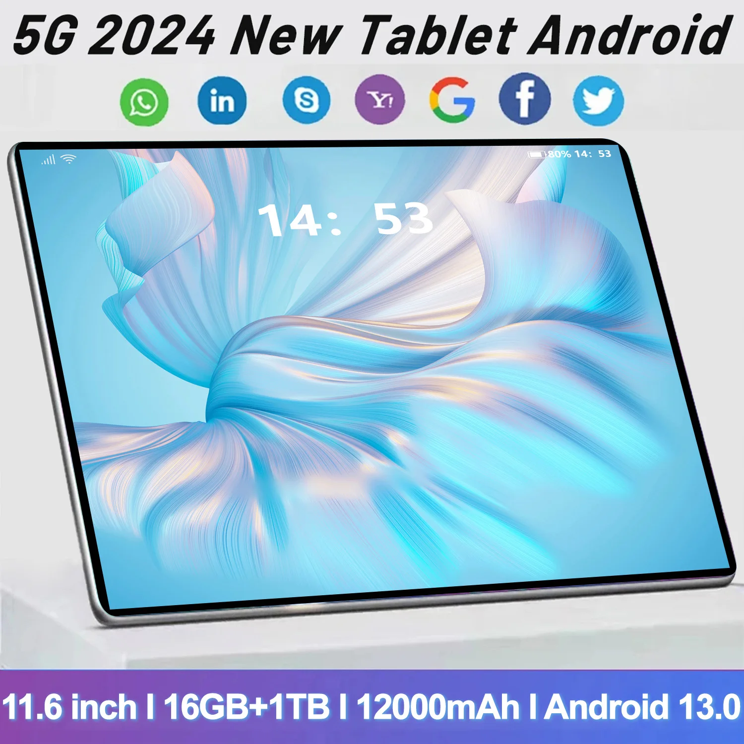 2024-Nieuwe-5G-Tablet-11-6-Inch-Android-13-0-Tablet-Mtk6797-16Gb-Ram ...