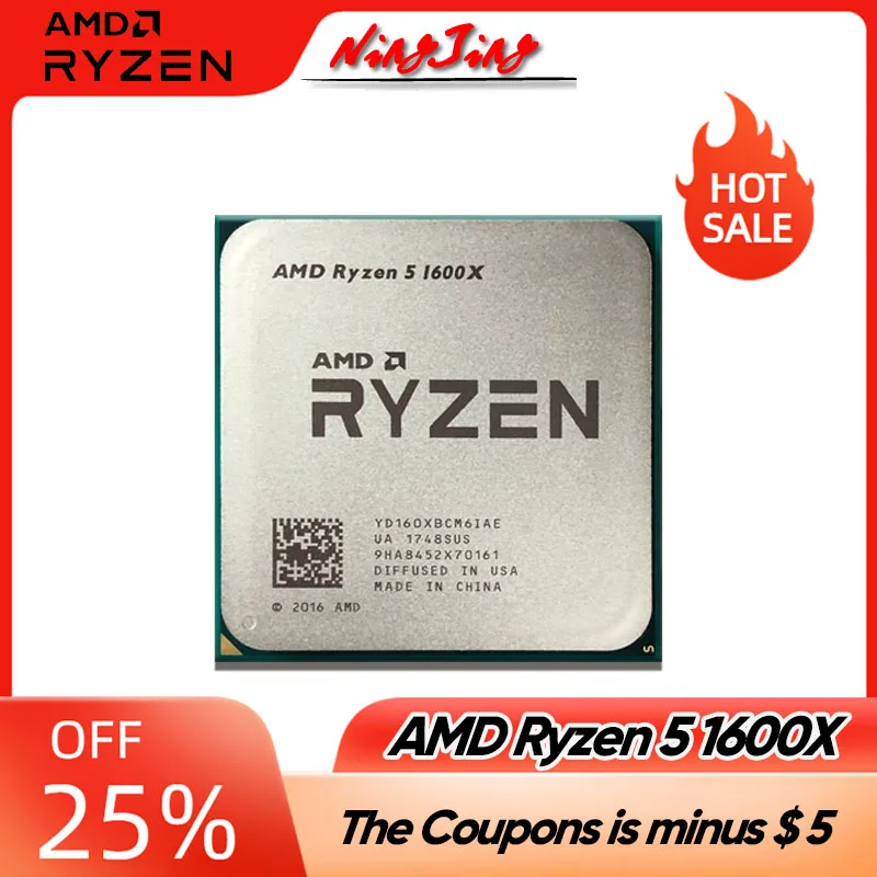 AMD Ryzen 5 1600X R5 1600X 3.6 GHz GAMING Zen 0.014 sześciordzeniowy ...
