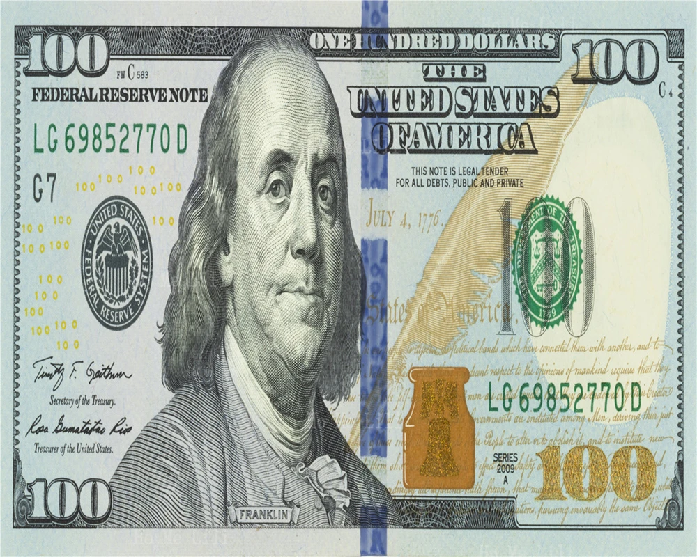 Benjamin Franklin 100 Dollar Bill