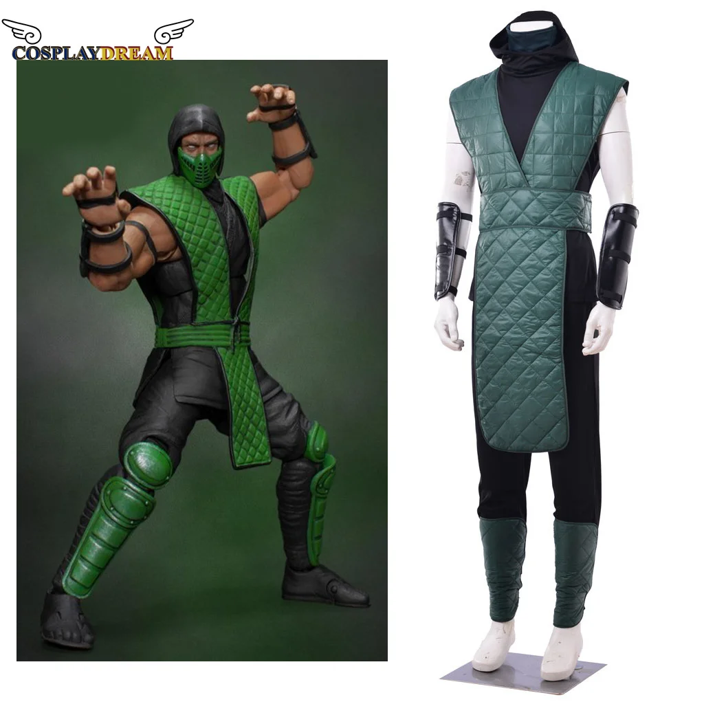 Game-Mortal-Kombat-Reptile-Cosplay-Costume-lizard-Man-Ninja-Green ...