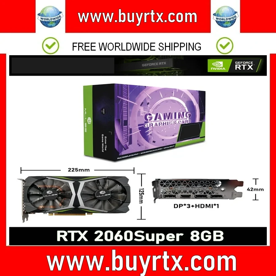USED-RTX-2060-Super-8GB-Placa-De-Video-Gaming-Graphics-Card-GDDR6 ...