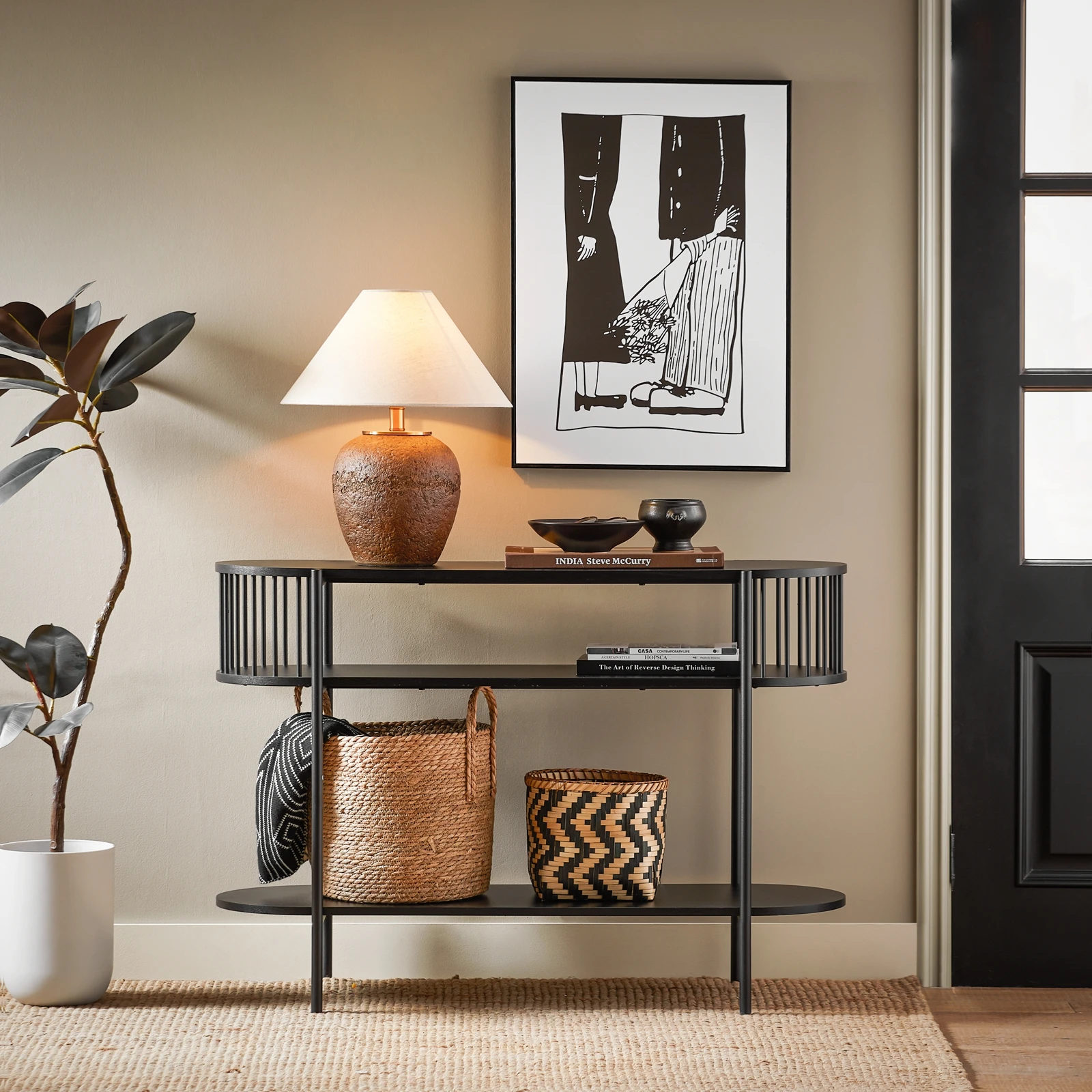 SoBuy FSB90 Consoles table Metal Corridor Console table with storage ...