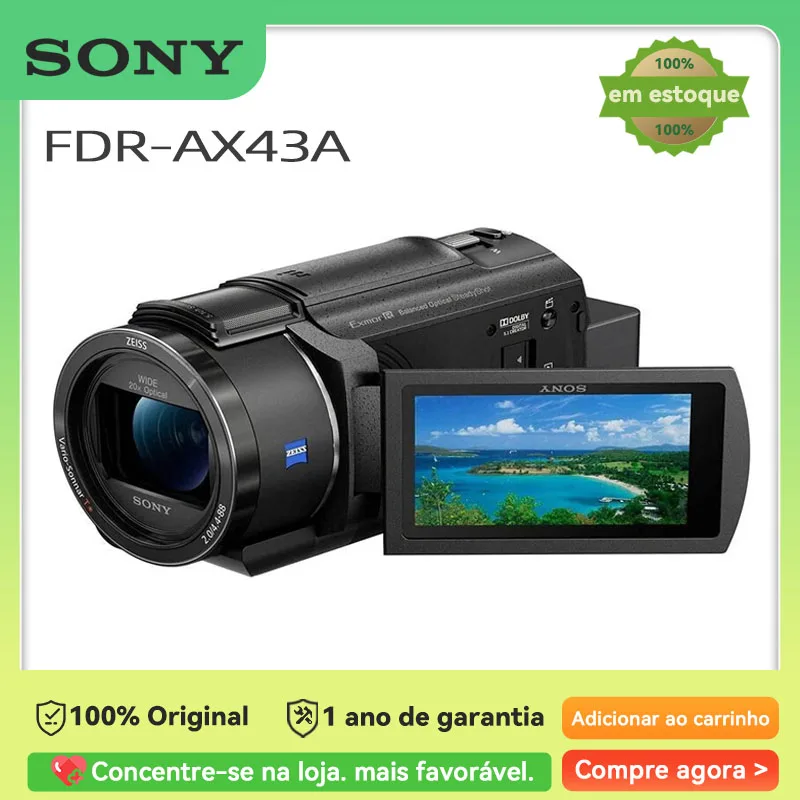 C-mera-digital-Sony-HDR-AX43A-handycam-com-sensor-CMOS-Exmor-R-grande ...