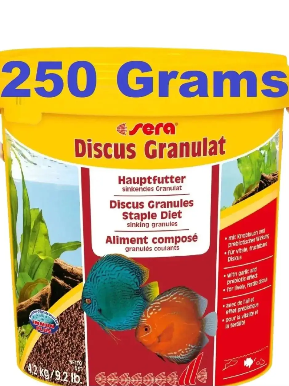 Sera-Discus-Granulat-Soft-Granulated-Fish-Food-250g-Bucket-Open-Package ...