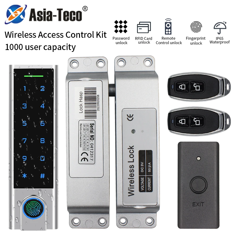 IP65-Waterproof-DIY-Wireless-Lock-Kit-Metal-Wireless-Fingerprint-Keypad ...