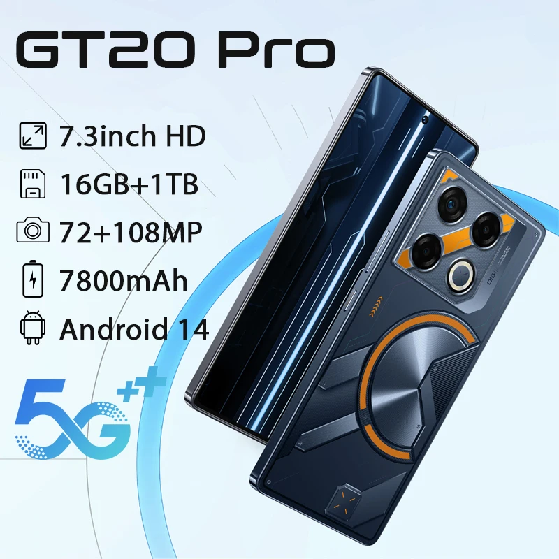 Novos-telefones-celulares-high-end-gt20-pro-7-3-polegadas-7800mah-16g ...