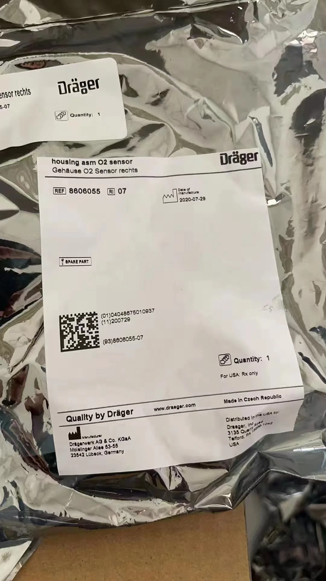 Drager PN:8606055 하우징 ASM O2 센서 (fabius 용) (신규, 원본)| | - AliExpress