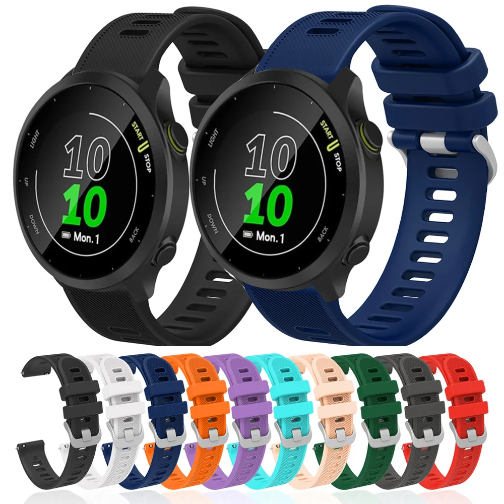20MM Strap Official Sports Silicone Quick Release For Garmin Forerunner ...
