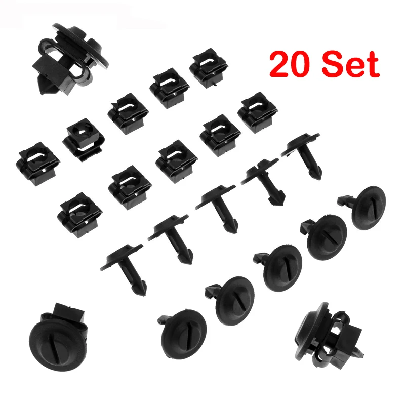 20set Plastics Clip For AUDI A3 A4 A6 For VW Passat B5 For SKODA ...
