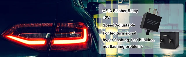 5 Pin Relay Led Flasher Relay 3 Pin Adjustable CF13 JL 02 LED Car ...