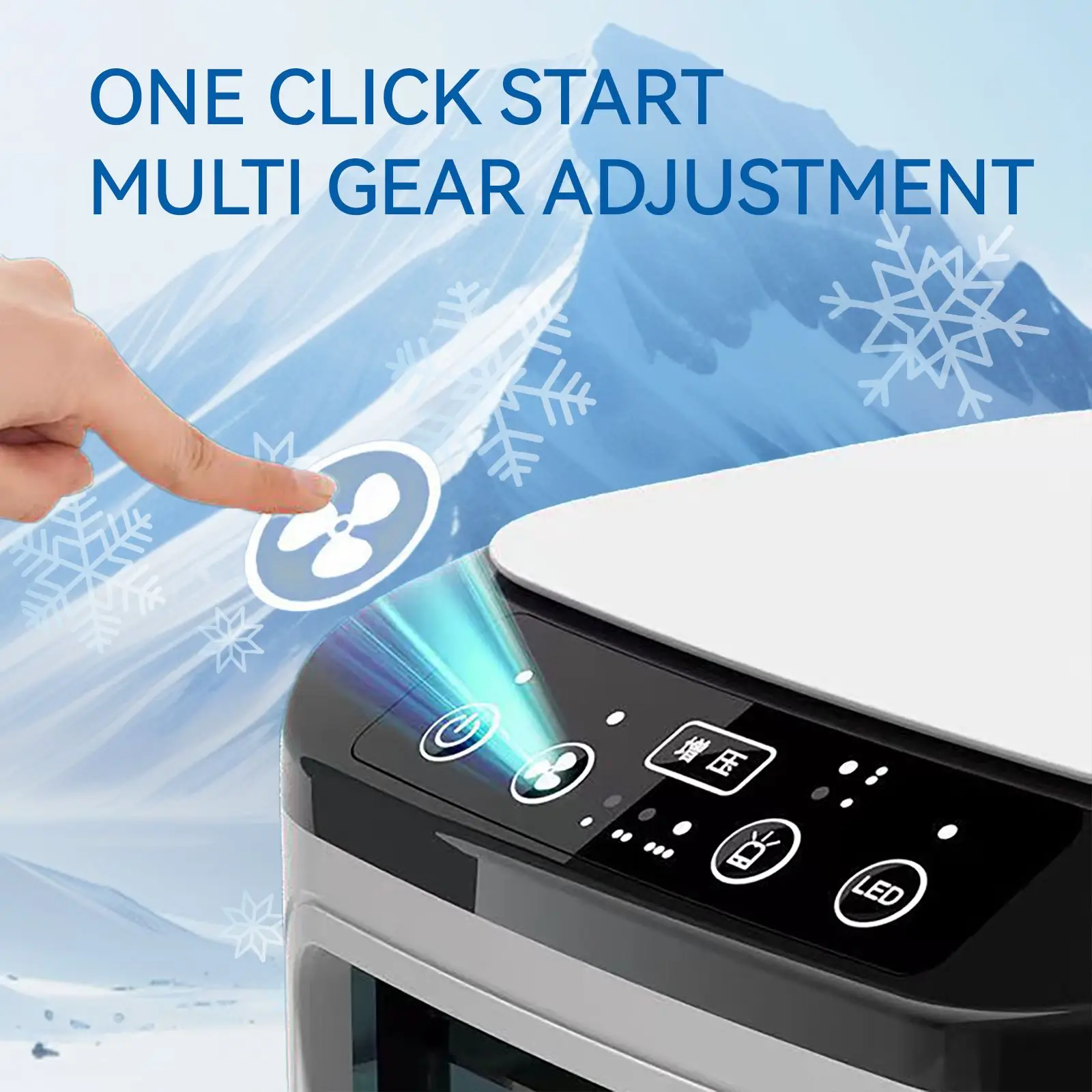 Portable Air Conditioner 3-Speed Small AC Unit Mini Air Cooler 900ML ...