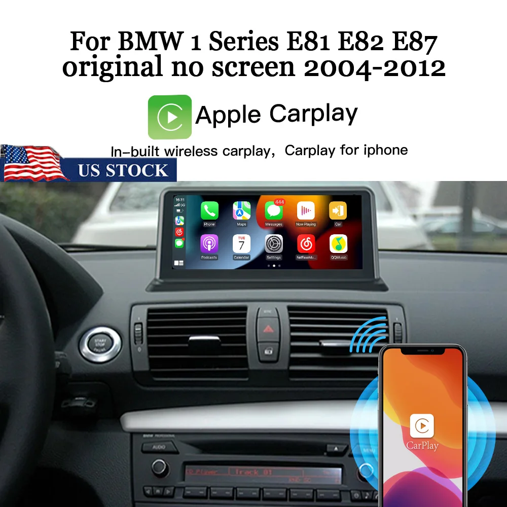 10-25-ID8-Android-screen-upgrade-Apple-CarPlay-for-BMW-1-Series-E81-E82 ...