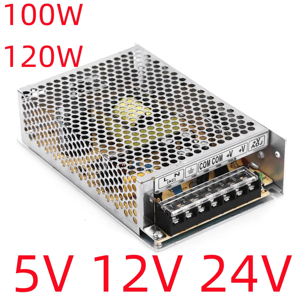 100W 120W 5V 12V 24V Power Supply AC-DC 100-240V TO 5V20A 12V8A 24V4A ...