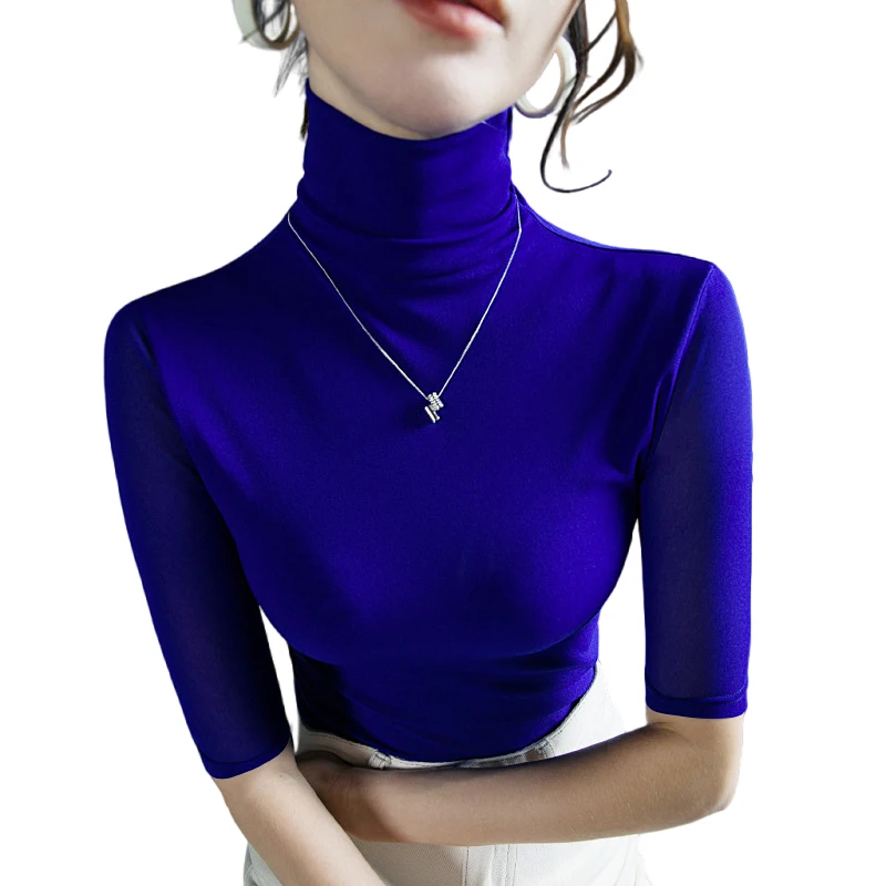 Women-Designer-Clothing-Spirng-Autumn-Women-s-T-shirt-Turtleneck-Half ...