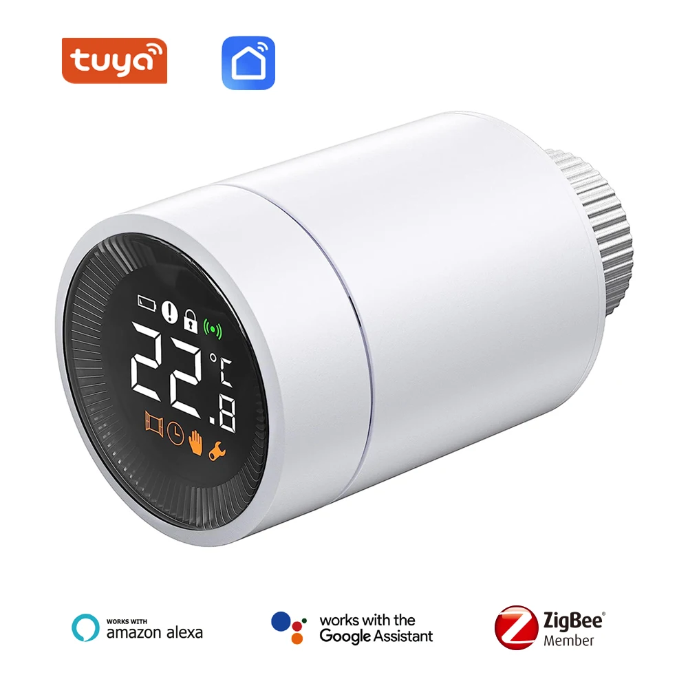 Tuya Zigbee TRV Tuya Radiator Actuator Valve Smart Programmable Thermostat Temperature Heater ...