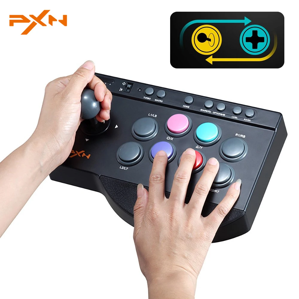 PXN-Joystick-de-juego-con-cable-USB-consola-Arcade-controlador-de-lucha ...