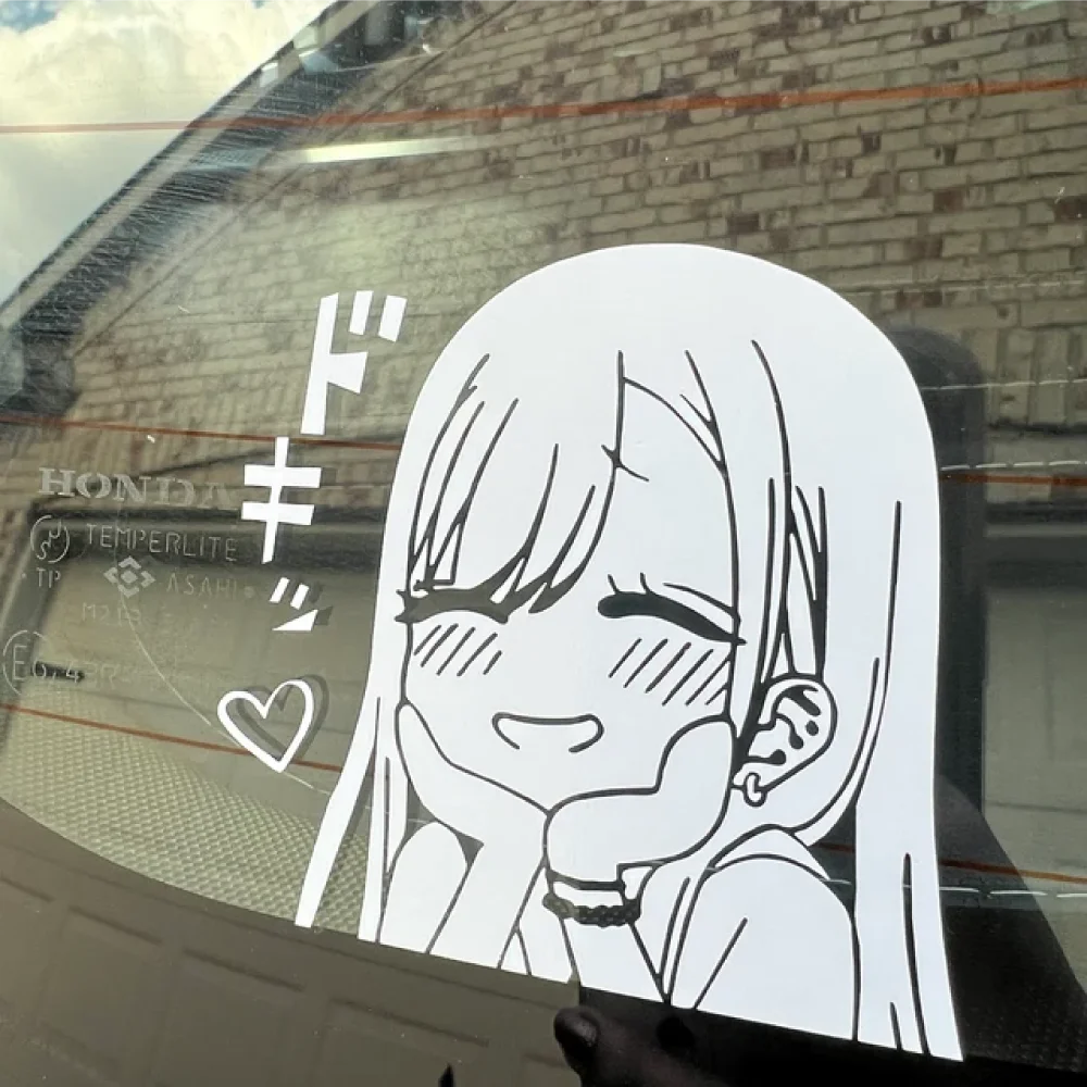Cute Anime Car Decalques Die Cut Vinyl Adesivos para Auto Window Bumper ...